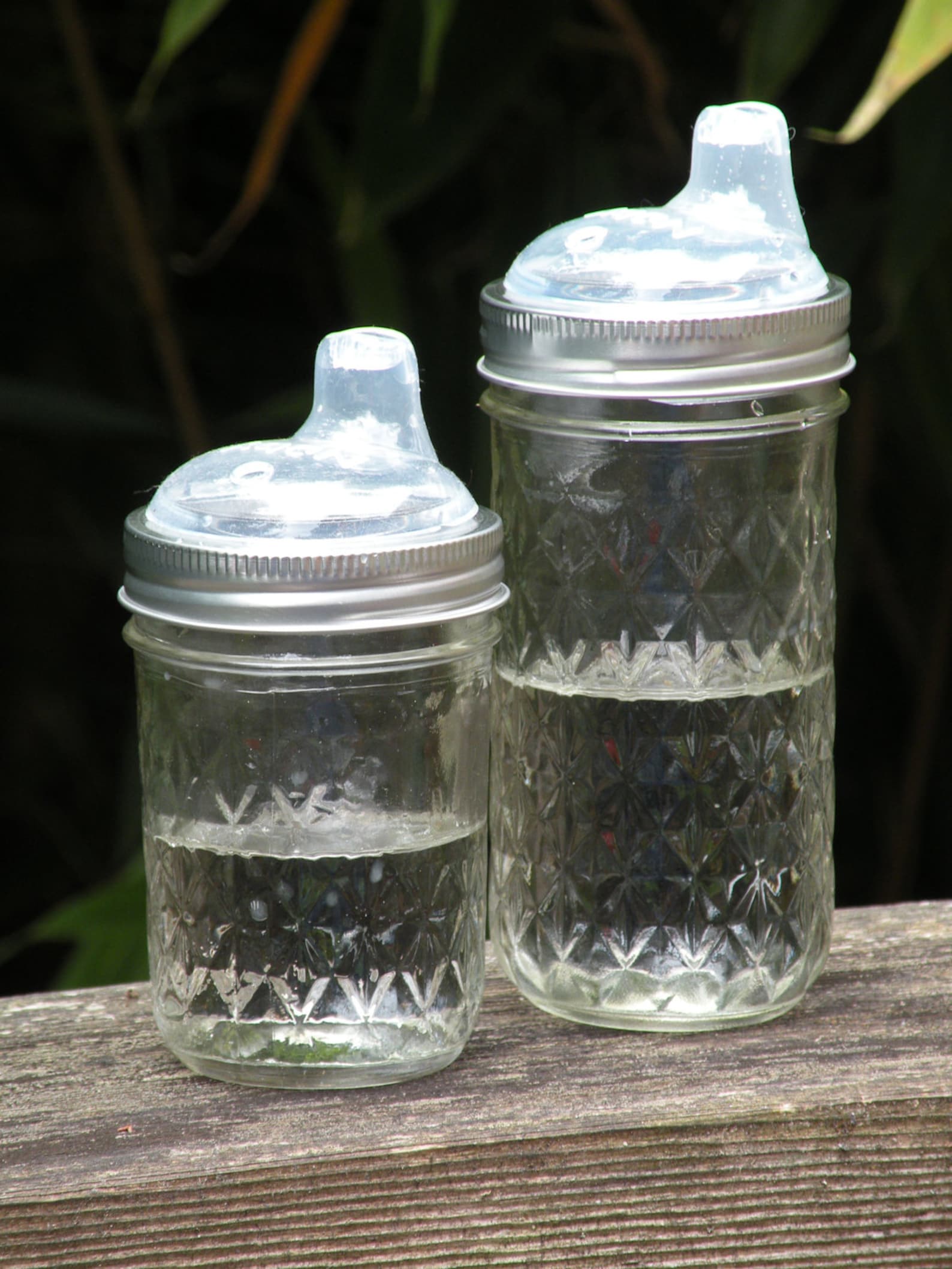 Canning Jar Glass Sippy Cup Quilted - Etsy