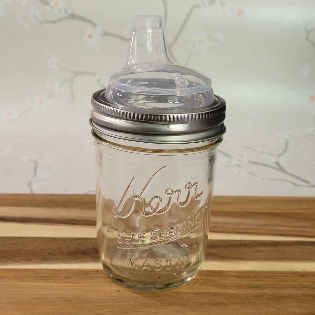 Canning Jar Glass Sippy Cup - Etsy