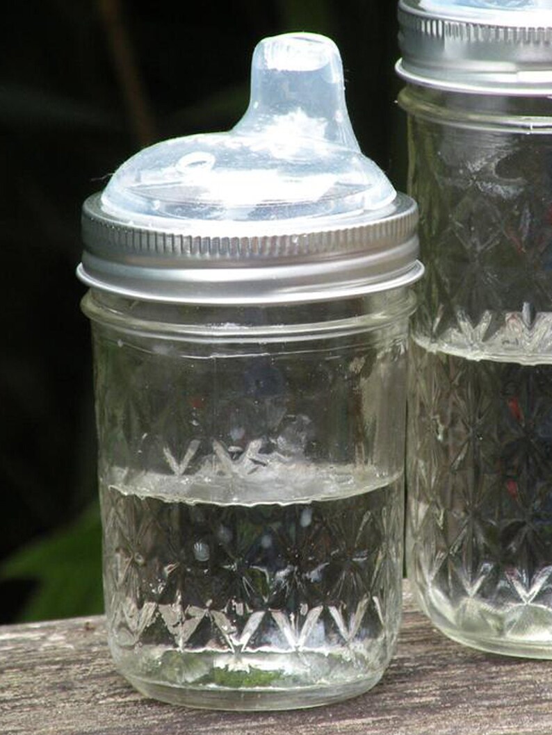 Canning Jar Glass Sippy Cup Quilted - Etsy