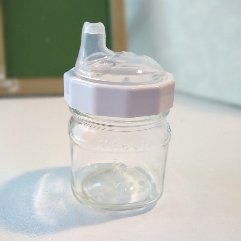 Square Canning Jar Glass Sippy Cup | Etsy