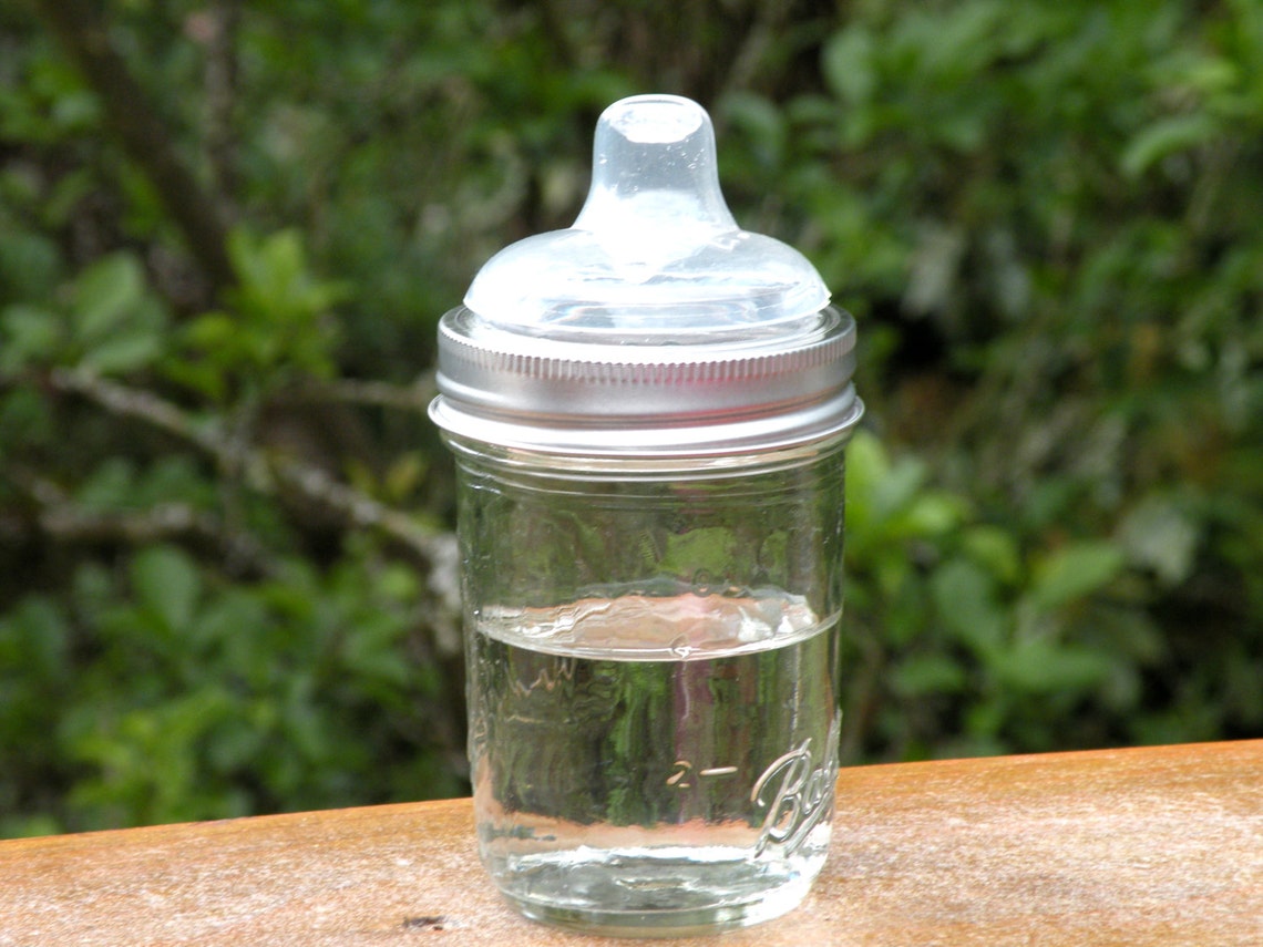 Mason Jar Glass Sippy Cup - Etsy