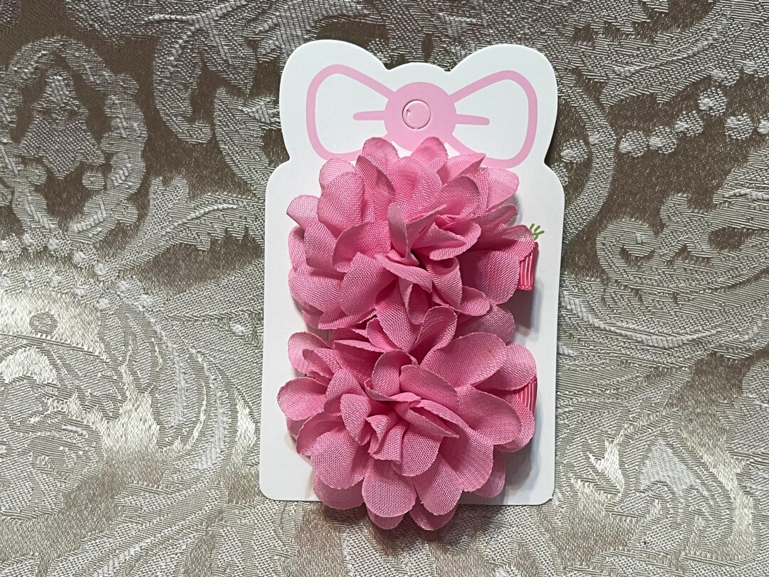 Girl Chiffon Flower Alligator Clip Hair Clip Set, Adorable Girl Flower ...