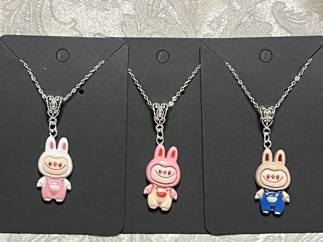 Funny Smiling Monster Necklace, Labu Necklace, Silver Necklace, Pendant ...