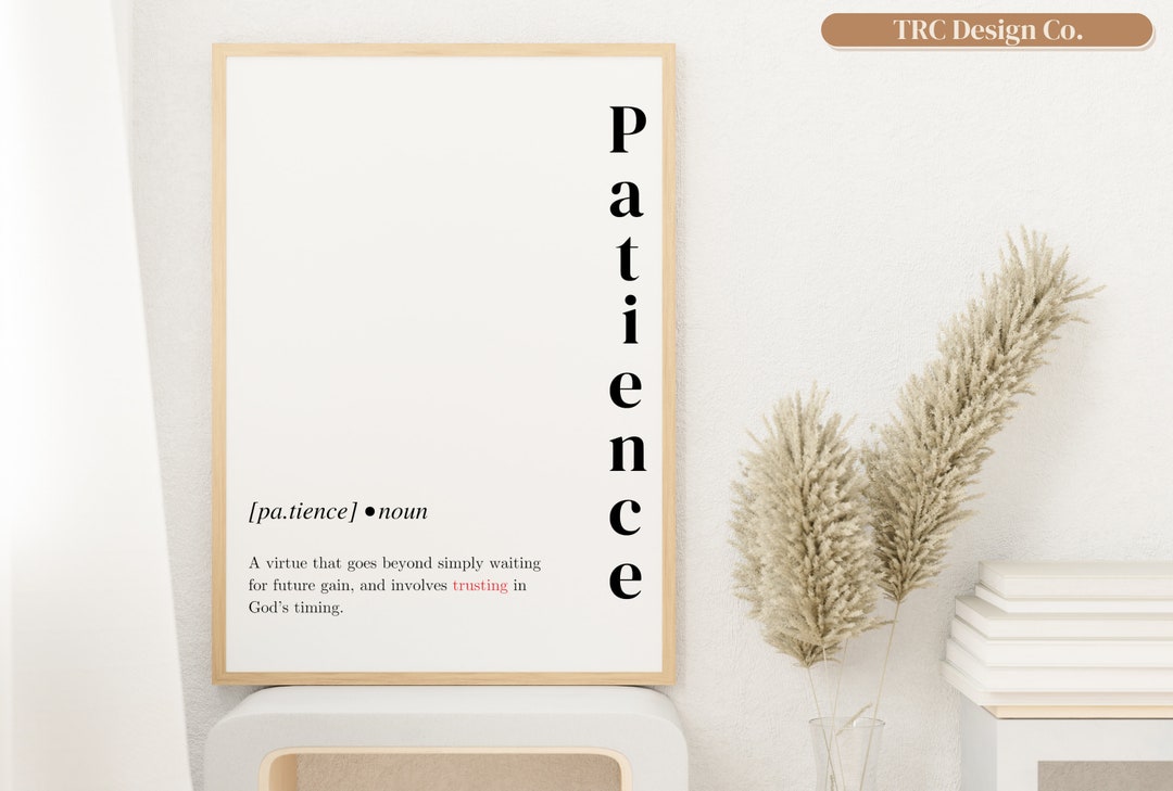 Fruit of the Spirit Patience Wall Art, Christian Gift Decor ...
