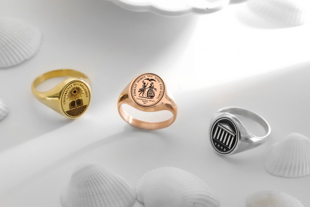 Personalized Signet Ring, Custom College Class Ring, High School ...