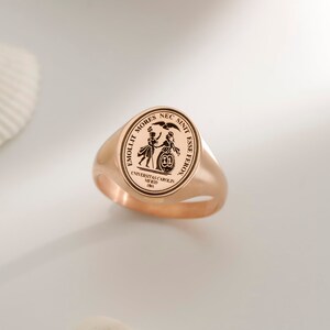 Personalized Signet Ring, Custom College Class Ring, High School ...