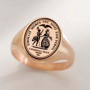 Personalized Signet Ring, Custom College Class Ring, High School ...