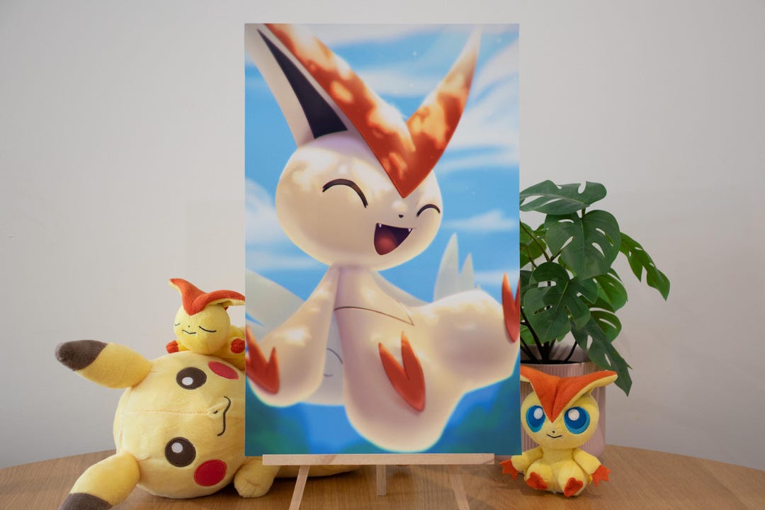 Pokemon Victini Art Print - Etsy