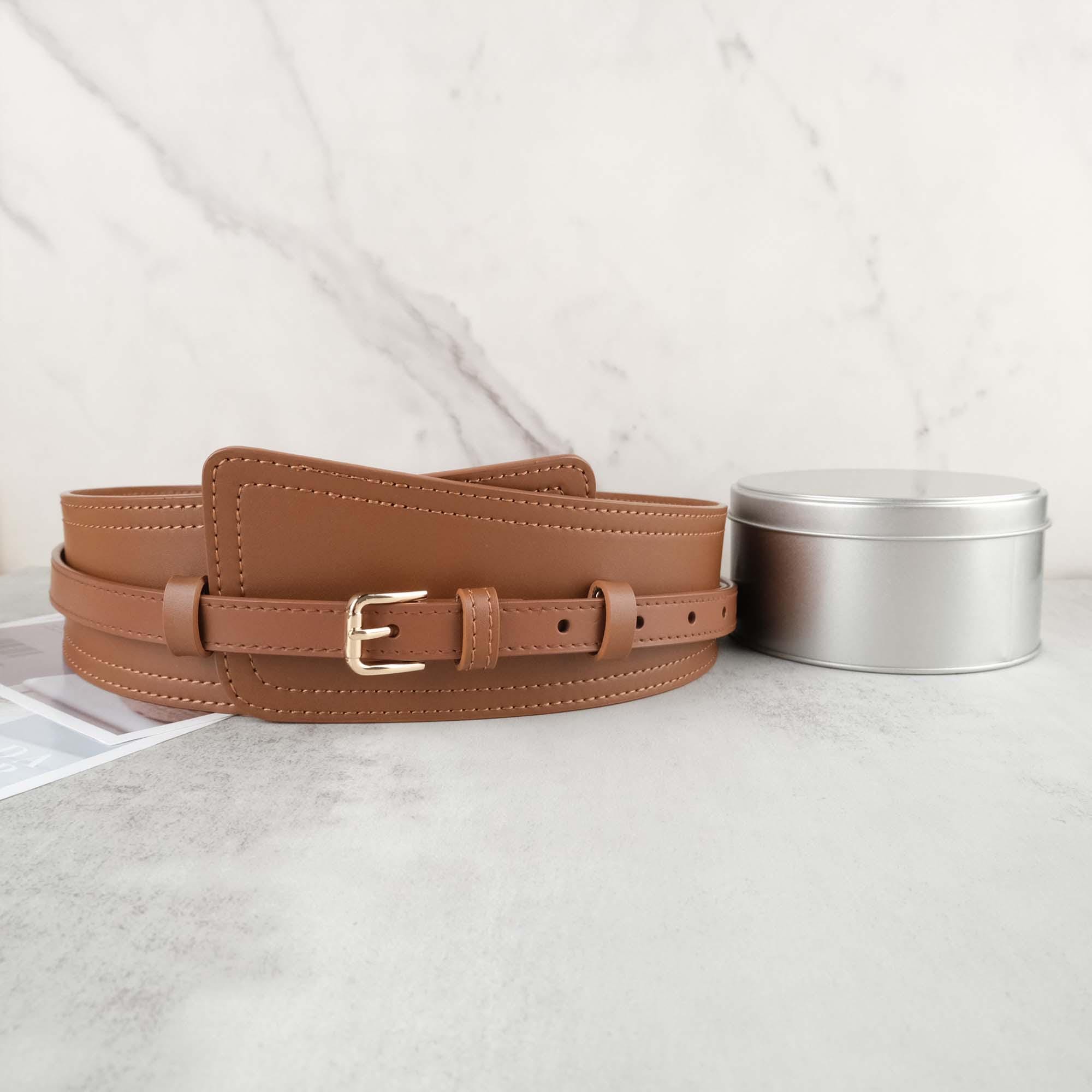 Wide Leather Belts,custom Belt Storage Boxes,double-layer Cowhide Wide ...