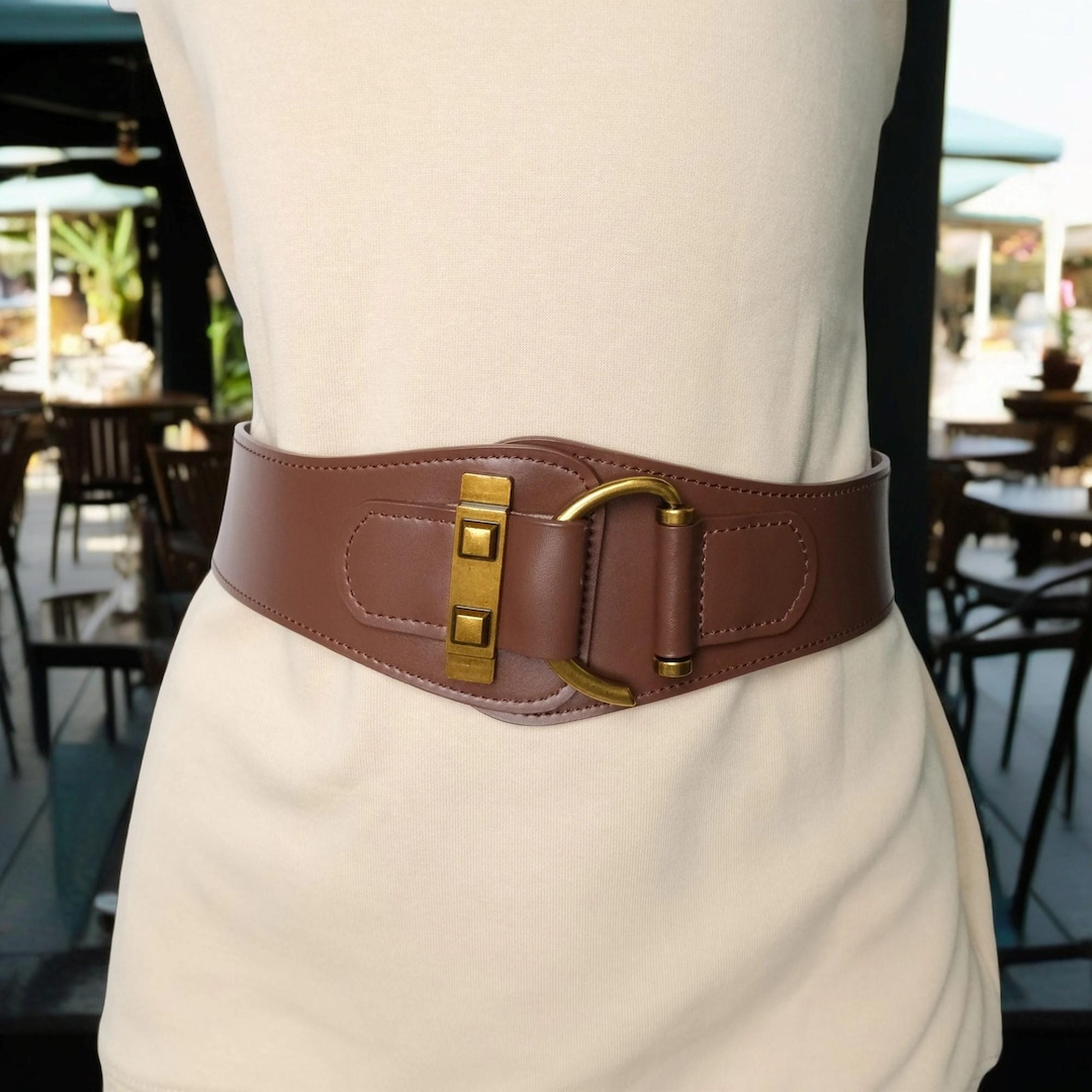 Vintage Leather Belts,custom Leather Wide Belts,waist Elastic ...