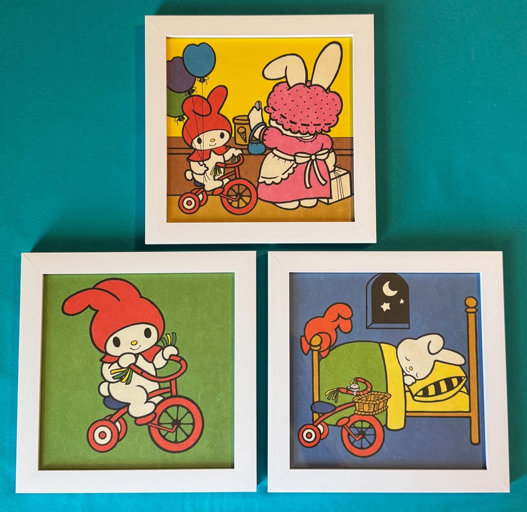 My Melody 1982 Vintage Framed Illustrations From the Book My Melody's ...