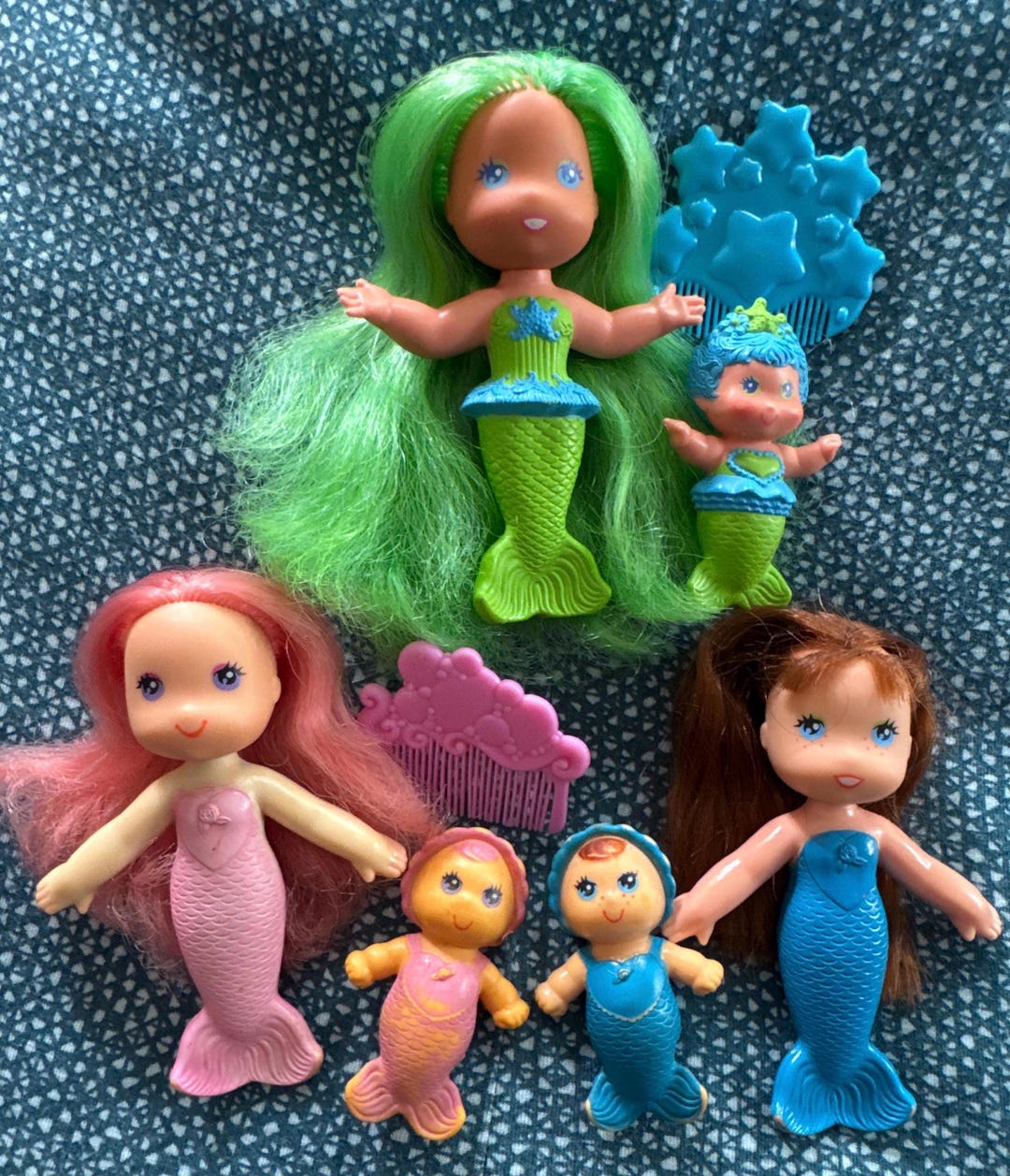 1980s Sea Wees N Babies Tiny Mermaid Dolls Lot of 6 - 3 Sea Wee Mommies ...