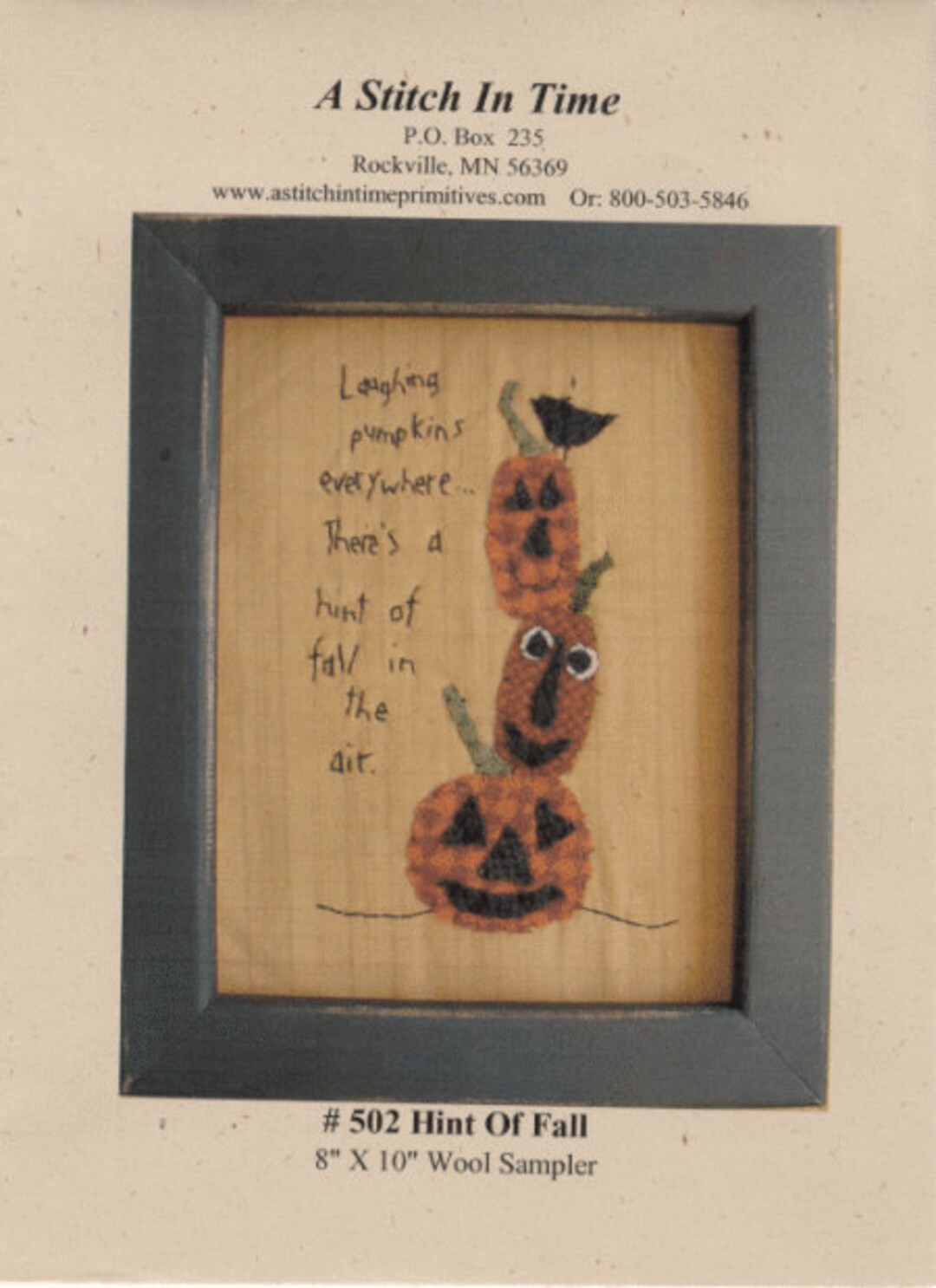 Primitive Wool Applique Stitchery Pattern Folk Art Hint of Fall - Etsy