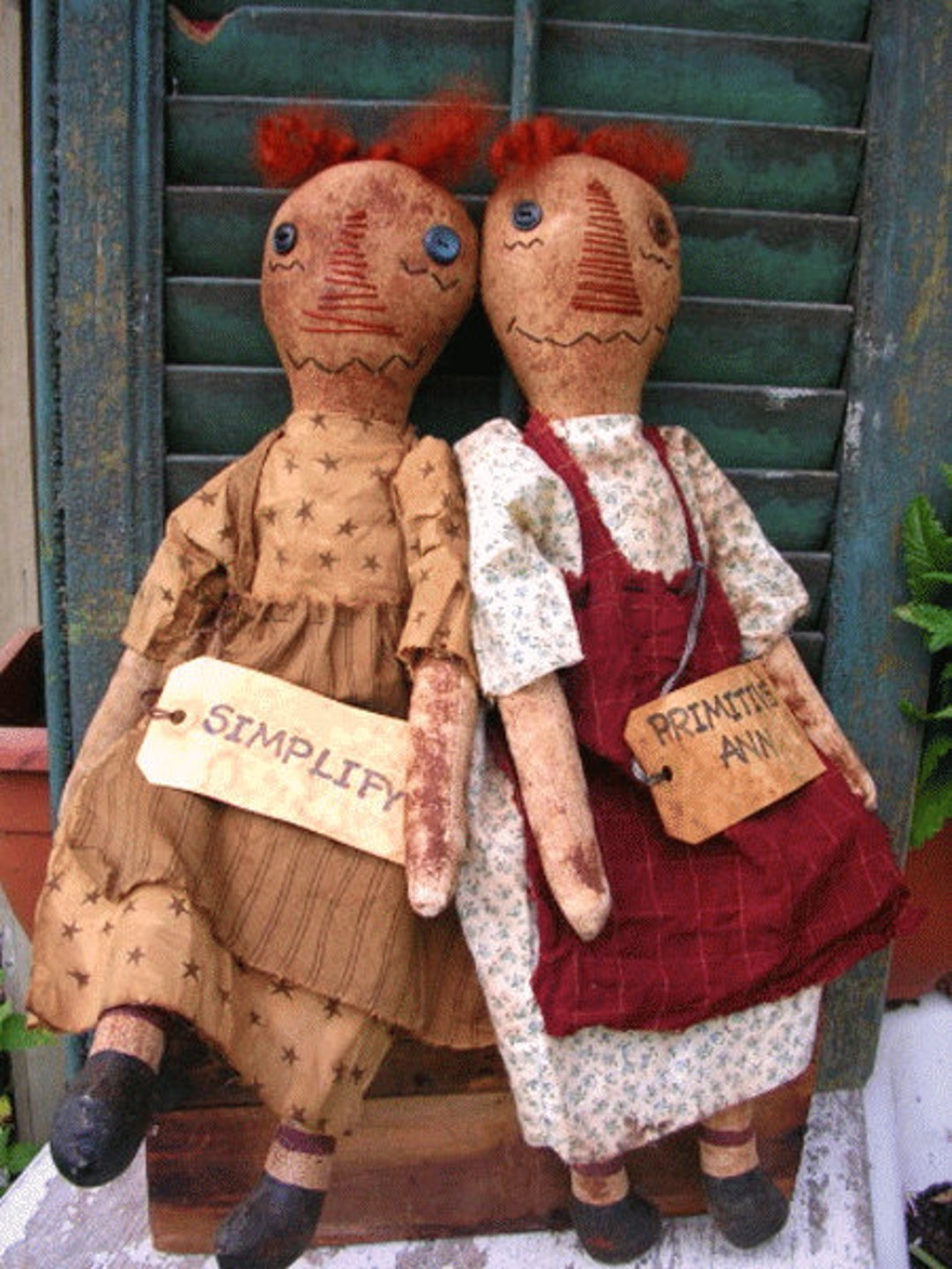 Primitive Doll PATTERN Folk Art Plain and Simple Annies Farmhouse - Etsy