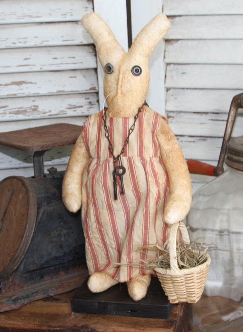 Primitive Rabbit Bunny Pattern Digital E Pattern Instant Download ...