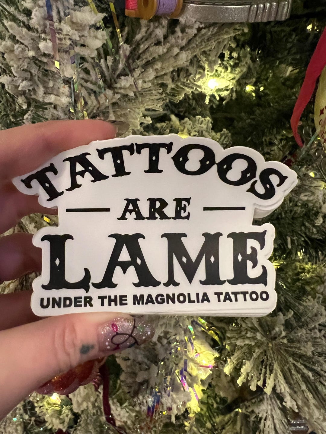 Tattoos Are Lame Sticker - Etsy