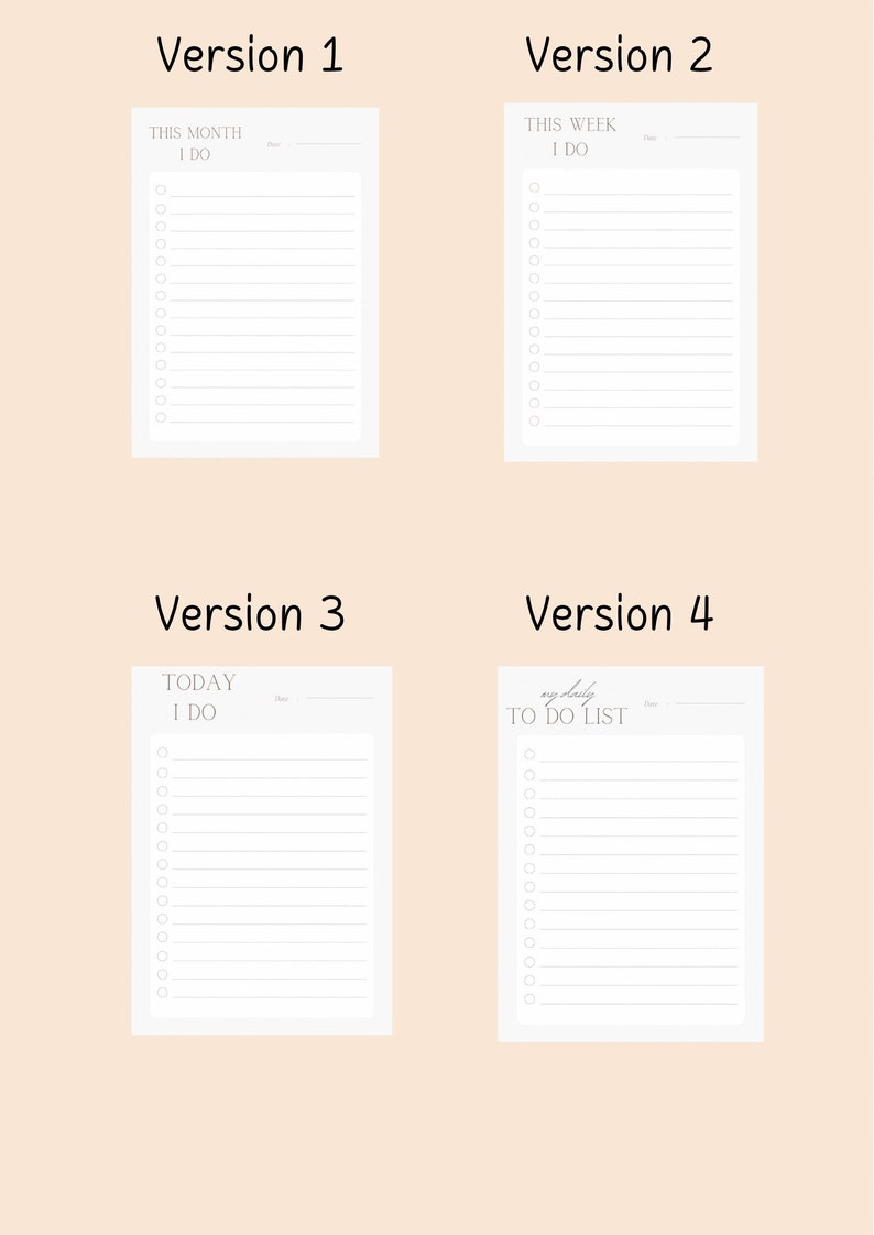 Printable to Do List PDF | Daily Planner | Task Organizer | Instant ...