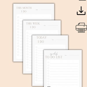 Printable to Do List PDF | Daily Planner | Task Organizer | Instant ...