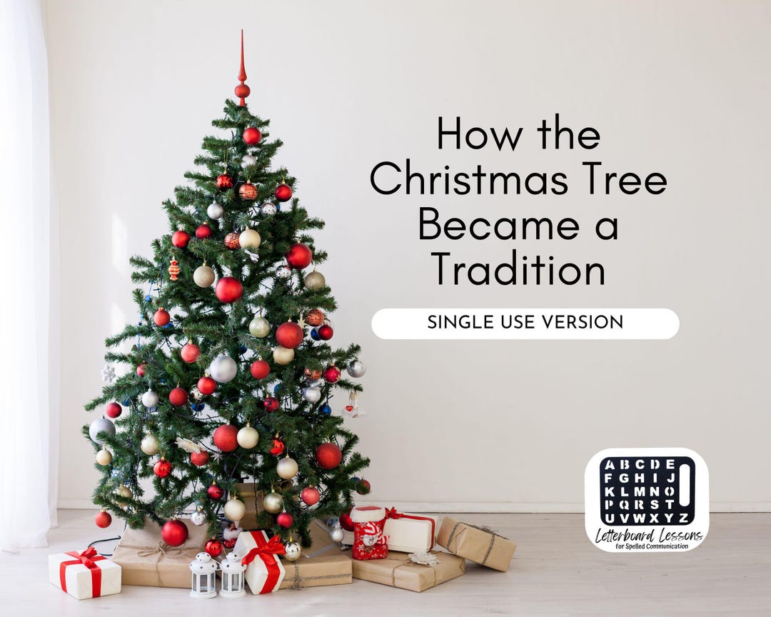 Christmas Tree History Letterboard Lesson: Spelling Communication ...