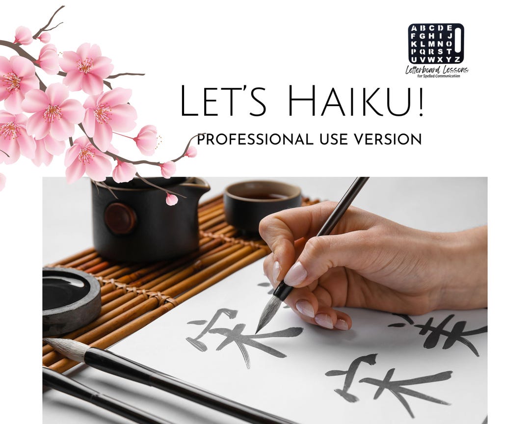 Haiku Letterboard Lesson: Spelled Communication, Professional Use (PDF ...