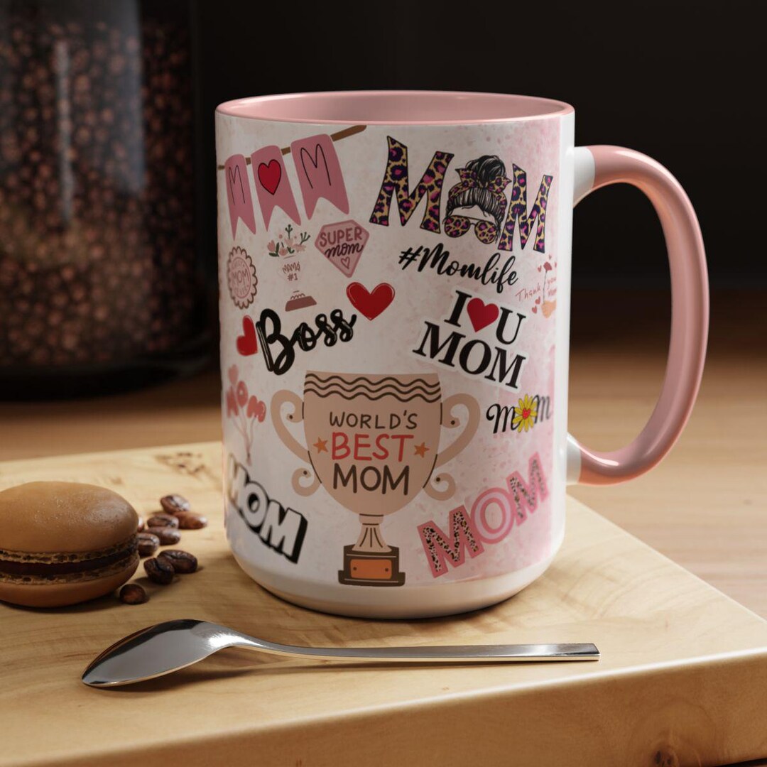 Mom Text Collage Mug Mother's Day Mug Mom Collage Cup 15oz Accent Mug ...