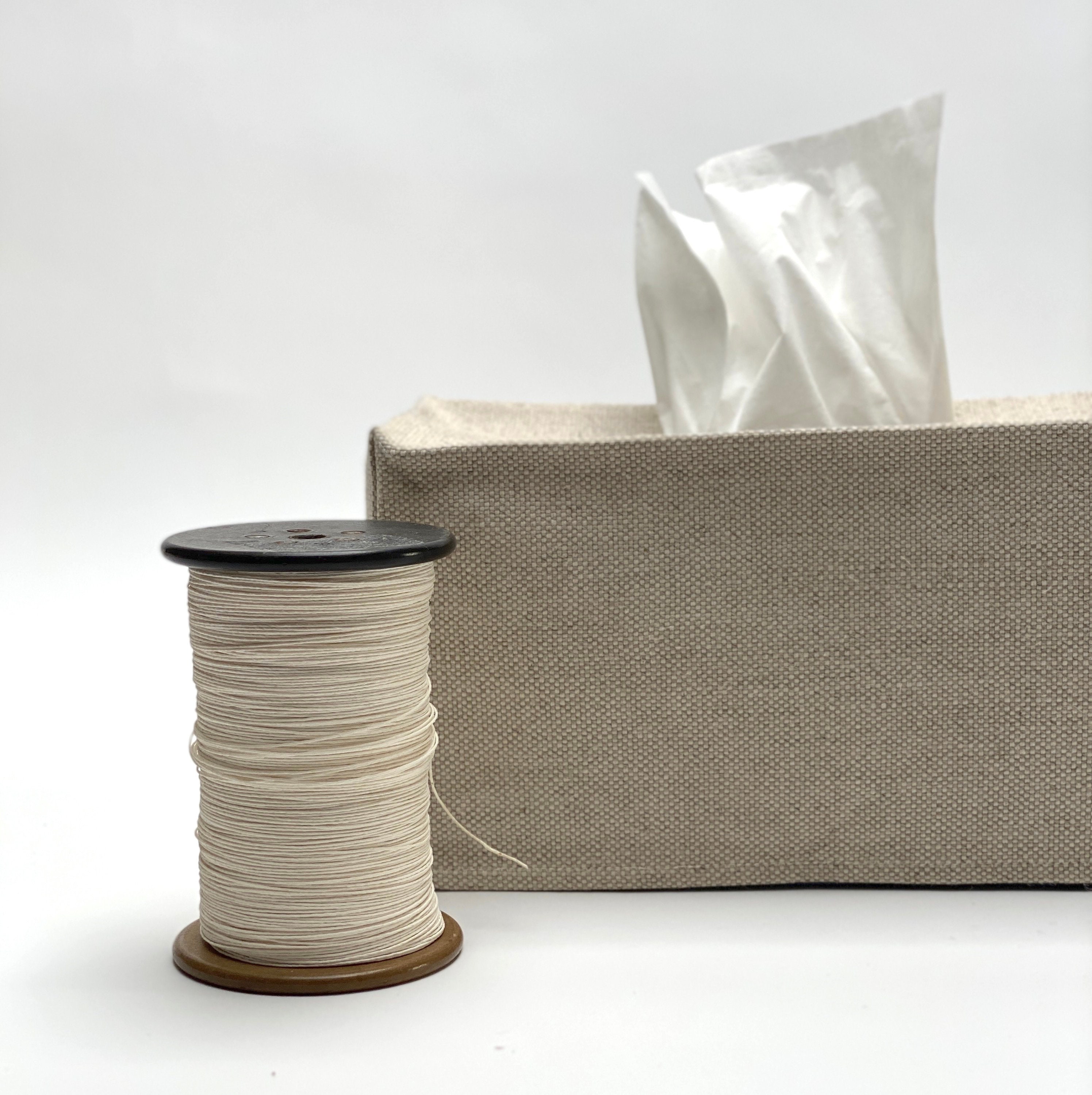 Linen Tissue Box Cover 100% Woven Linen With Cotton Muslin Lining ...