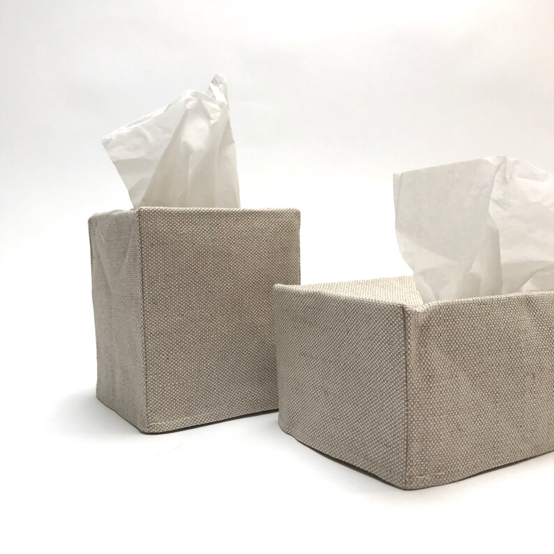 Linen Tissue Covers- Set of 6 - Etsy