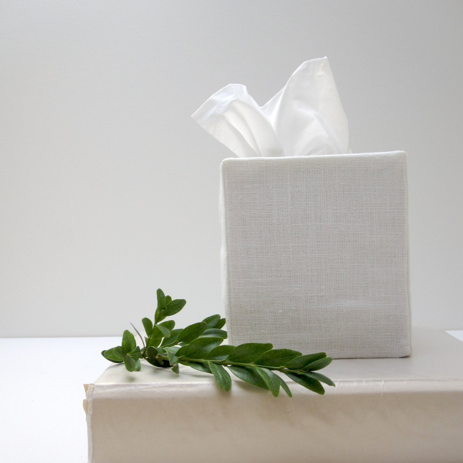 Linen Tissue Cover- White - Etsy