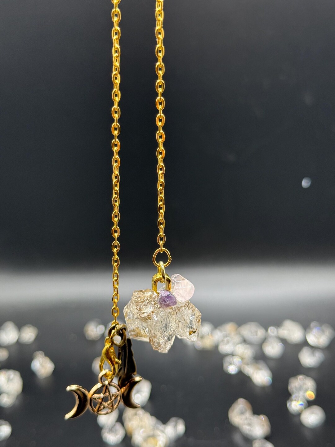 Herkimer Diamond Pendulum - Etsy