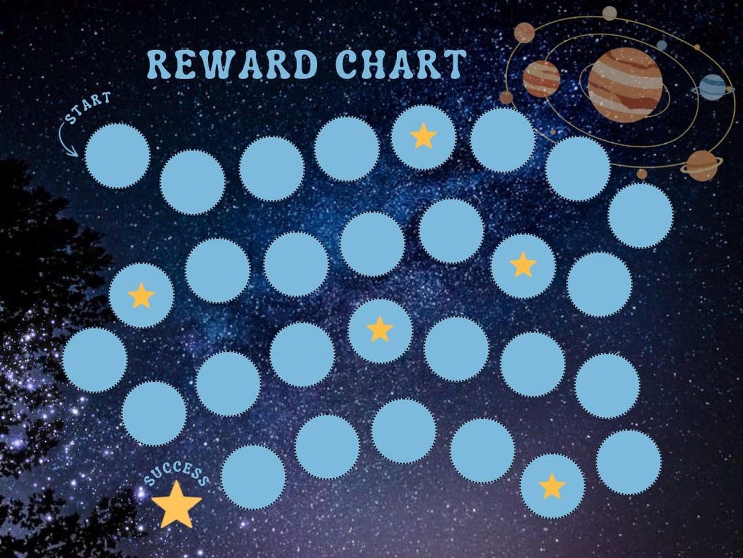 Reward Chart - Outer Space Theme - Etsy