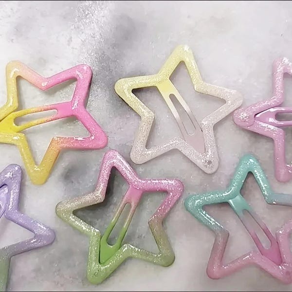Star Hair Clips - Etsy