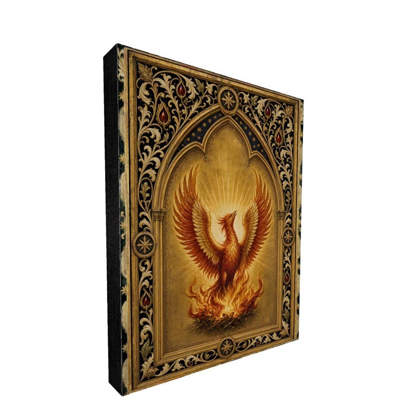 Resurrection Phoenix Catholic Wall Art Print, Canvas Poster Panel ...