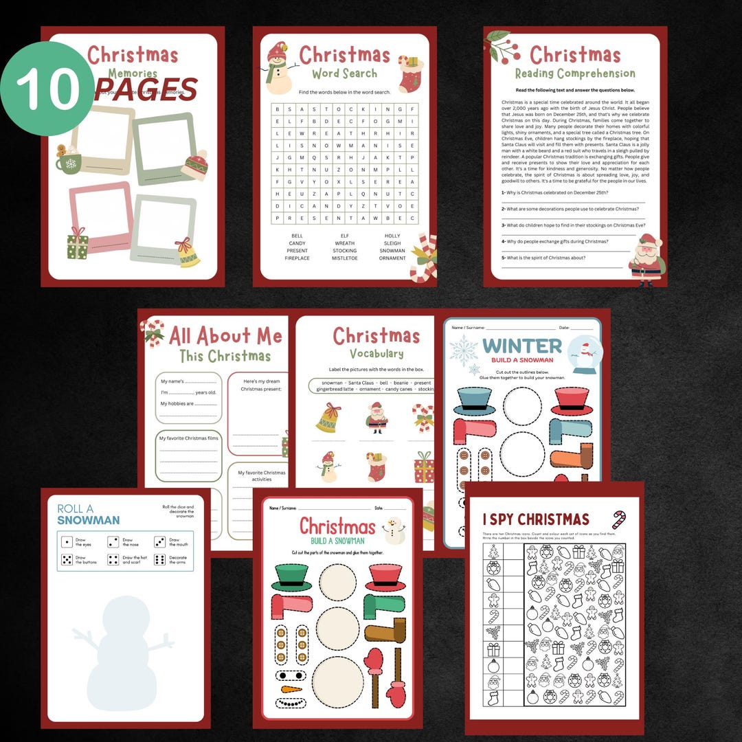 Printable Christmas Game Bundle: Family & Classroom Party Games (PDF ...