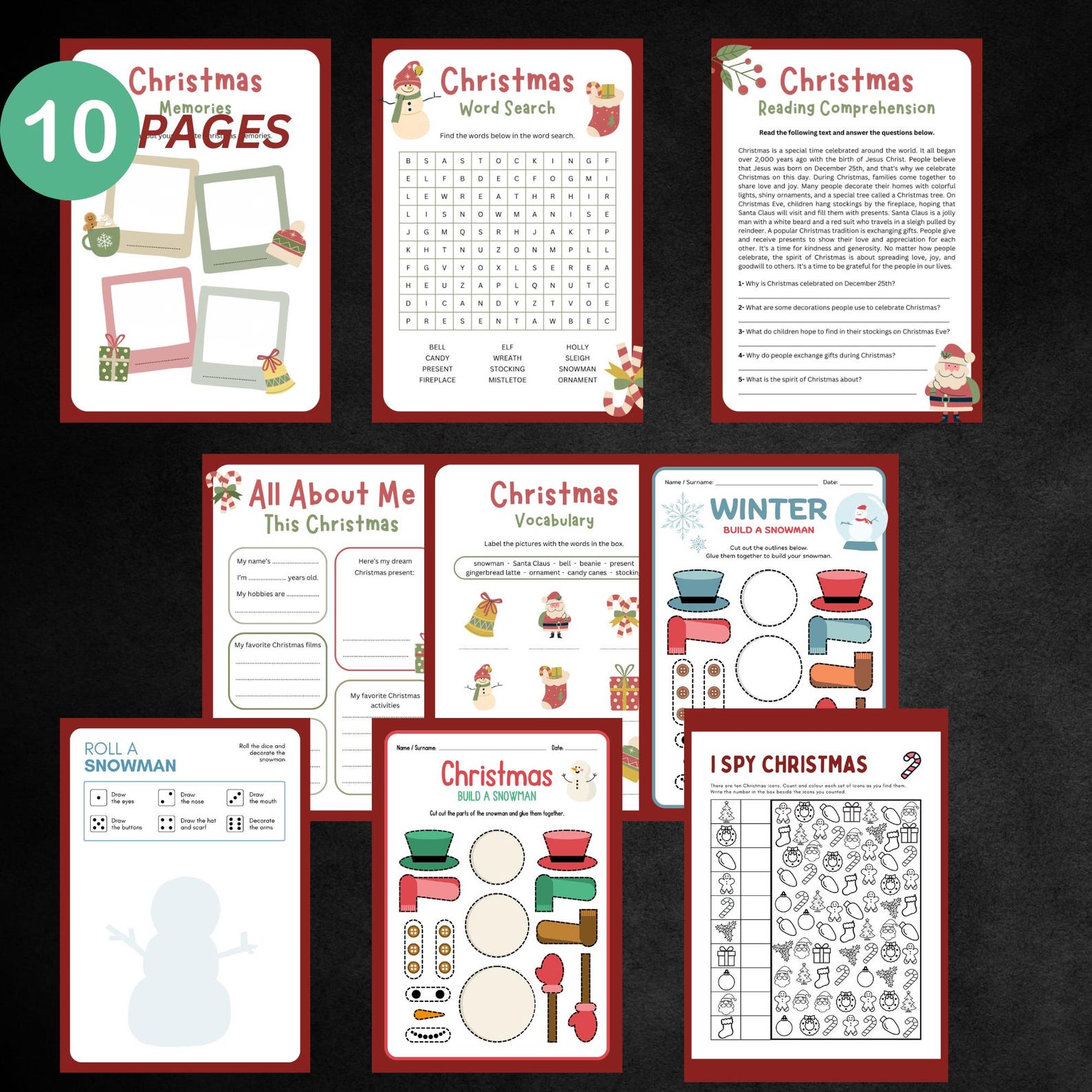 Printable Christmas Game Bundle: Family & Classroom Party Games (PDF ...