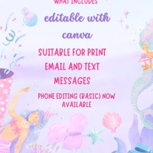 Editable Girl Party Invitation Template, Digital Party Invitation ...