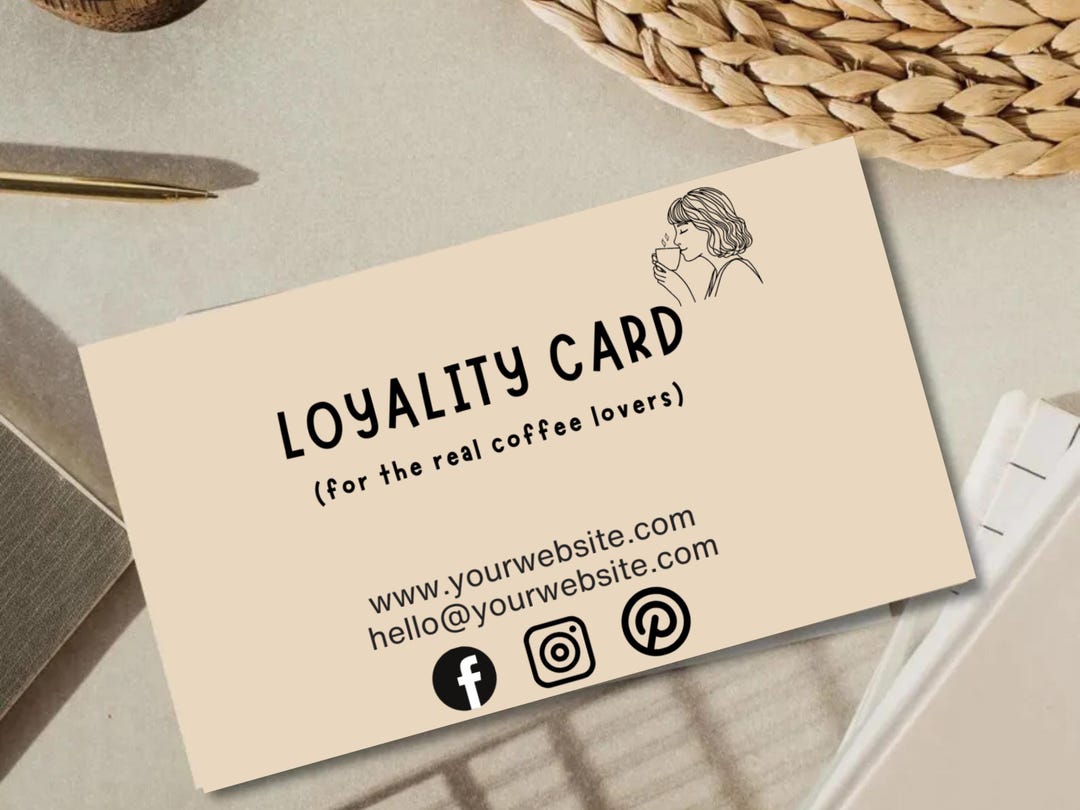Editable Cafe Loyalty Card Template: Coffee Rewards (printable) - Etsy