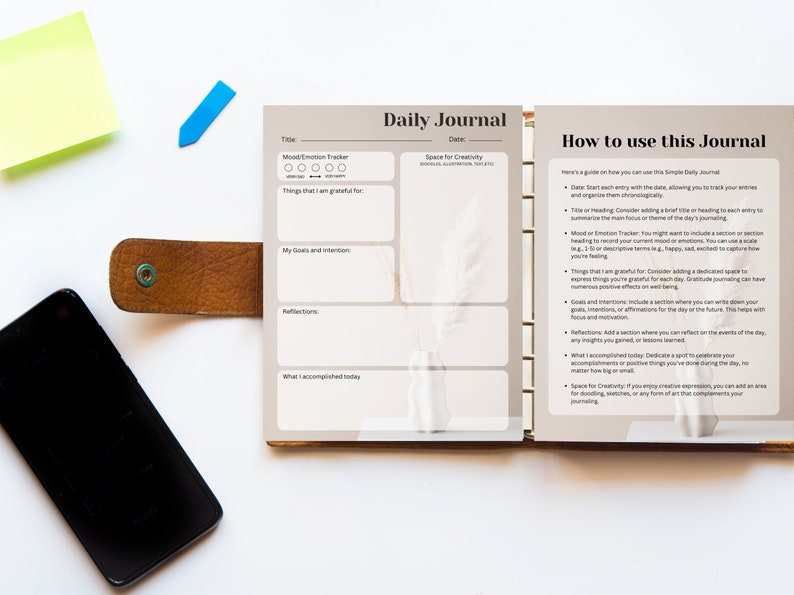 Printable Bullet Journal, Digital Planner, Bullet Journal Pages, Daily ...