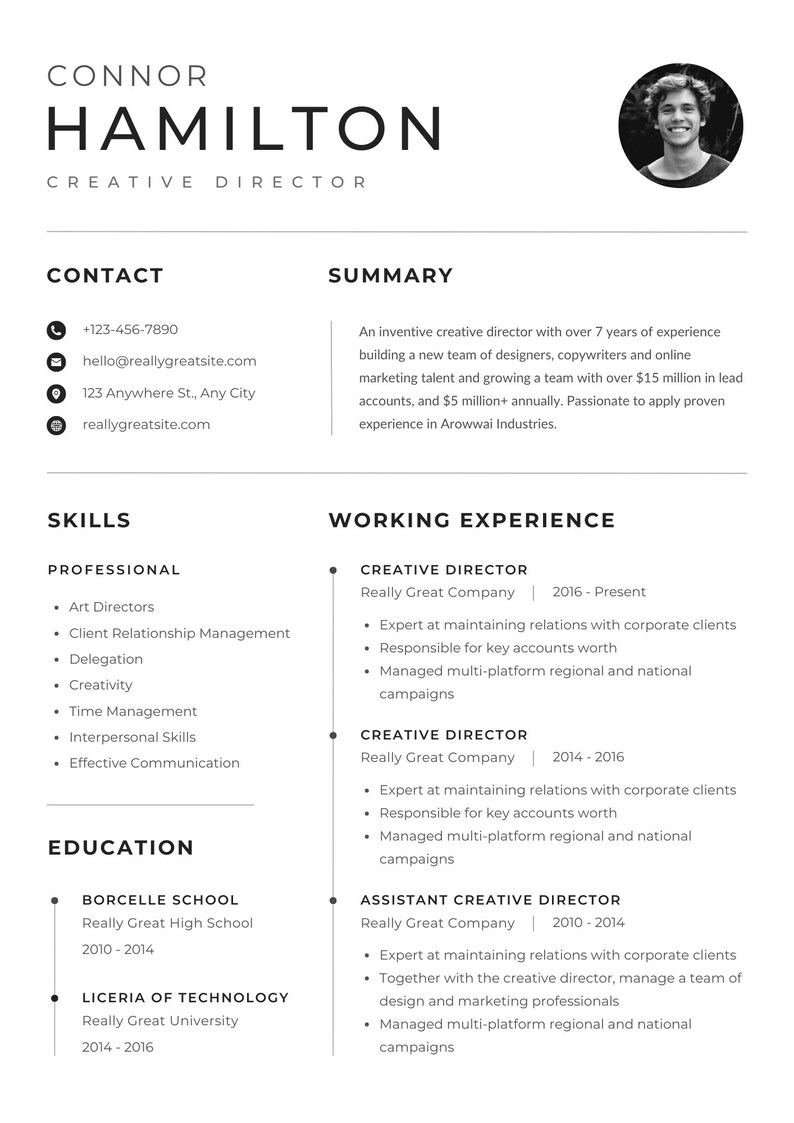Modern Resume Template: Editable CV Design, ATS Friendly (word, Google ...