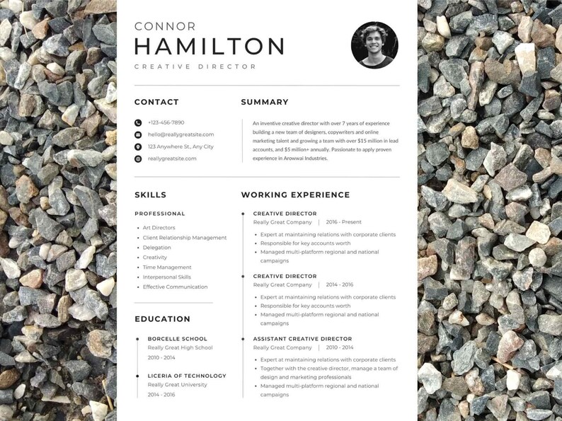 Modern Resume Template: Editable CV Design, ATS Friendly (word, Google ...