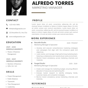 Custom CV Resume Template: Eye-catching, Elegant Designs (PDF & Word ...