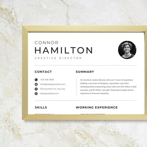 Modern Resume Template: Editable CV Design, ATS Friendly (word, Google ...