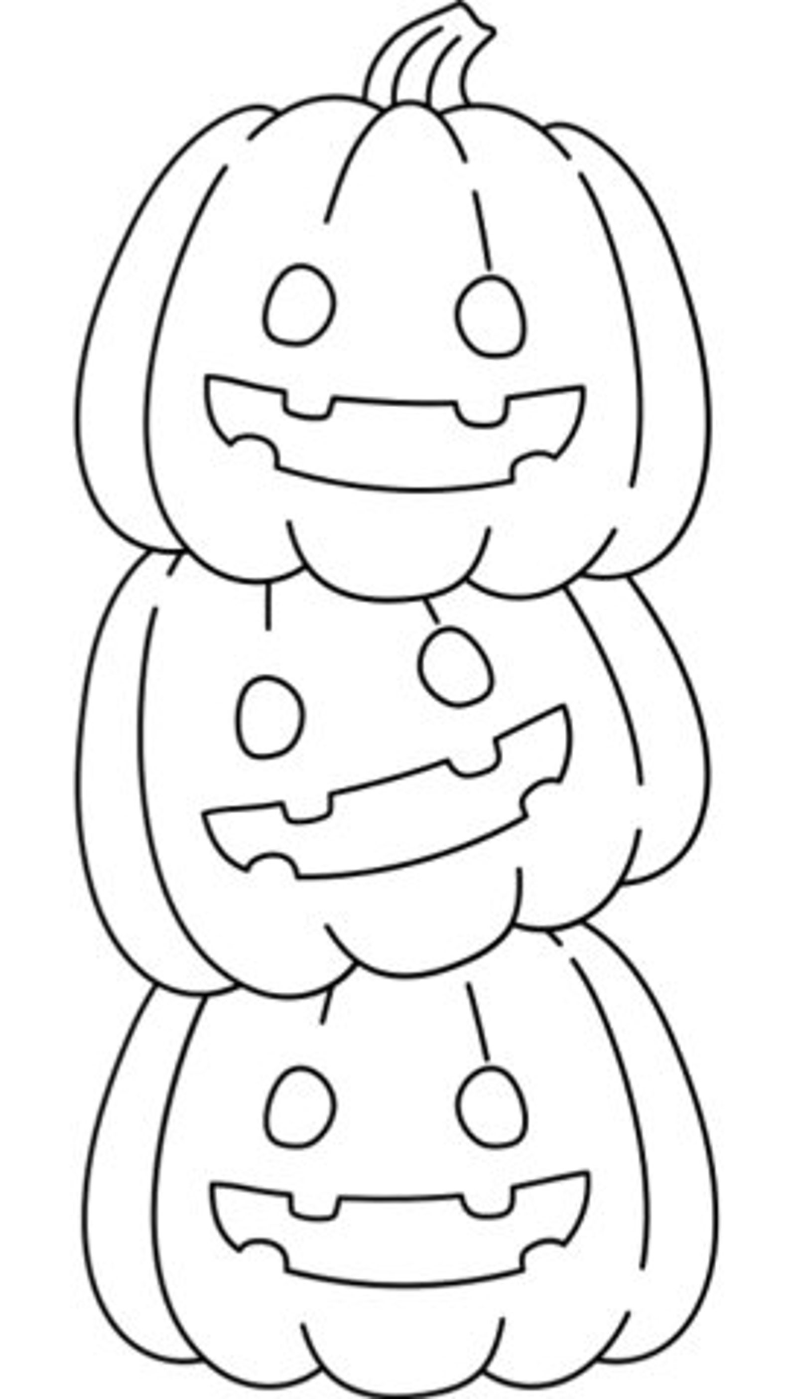 Cute Halloween Digital Stamps, Pumpkins, Ghosts, Line Art (digital ...