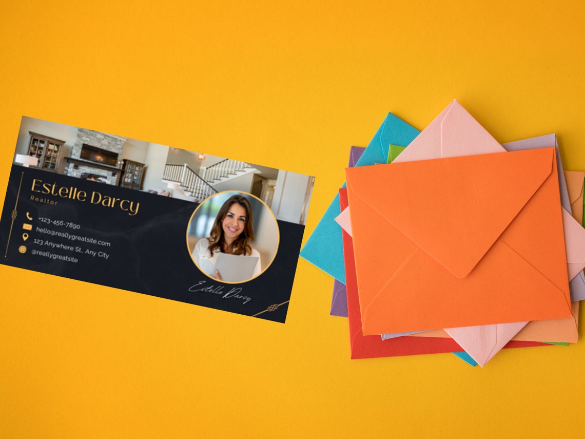 Real Estate Email Signature Template: Canva Realtor Design - Etsy