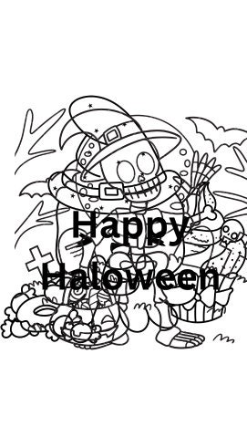 Cute Halloween Digital Stamps, Pumpkins, Ghosts, Line Art (digital ...