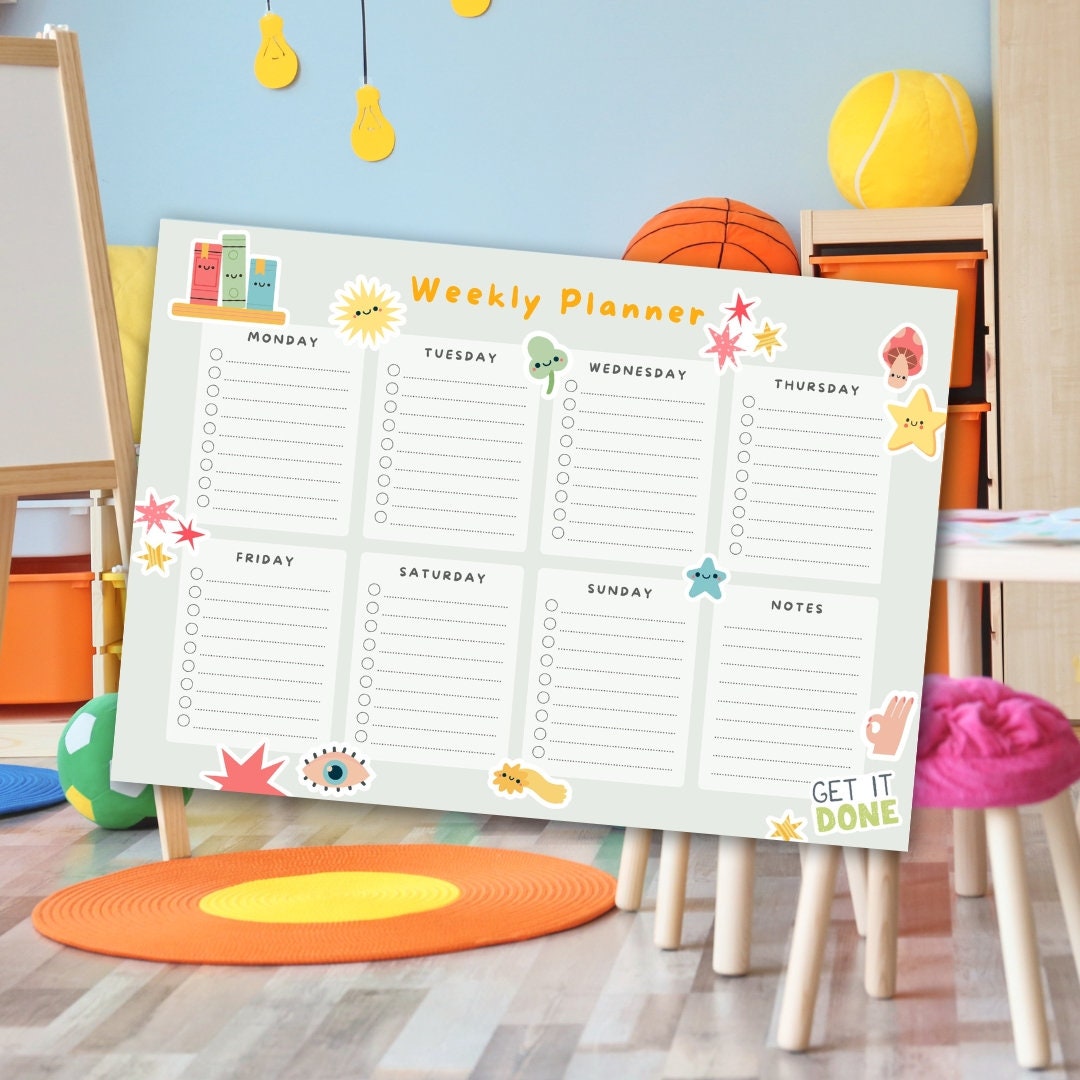 School Timetable Instant Download. Back to School Gifts for Kids ...