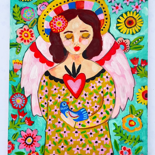 Angel Folk Art - Etsy