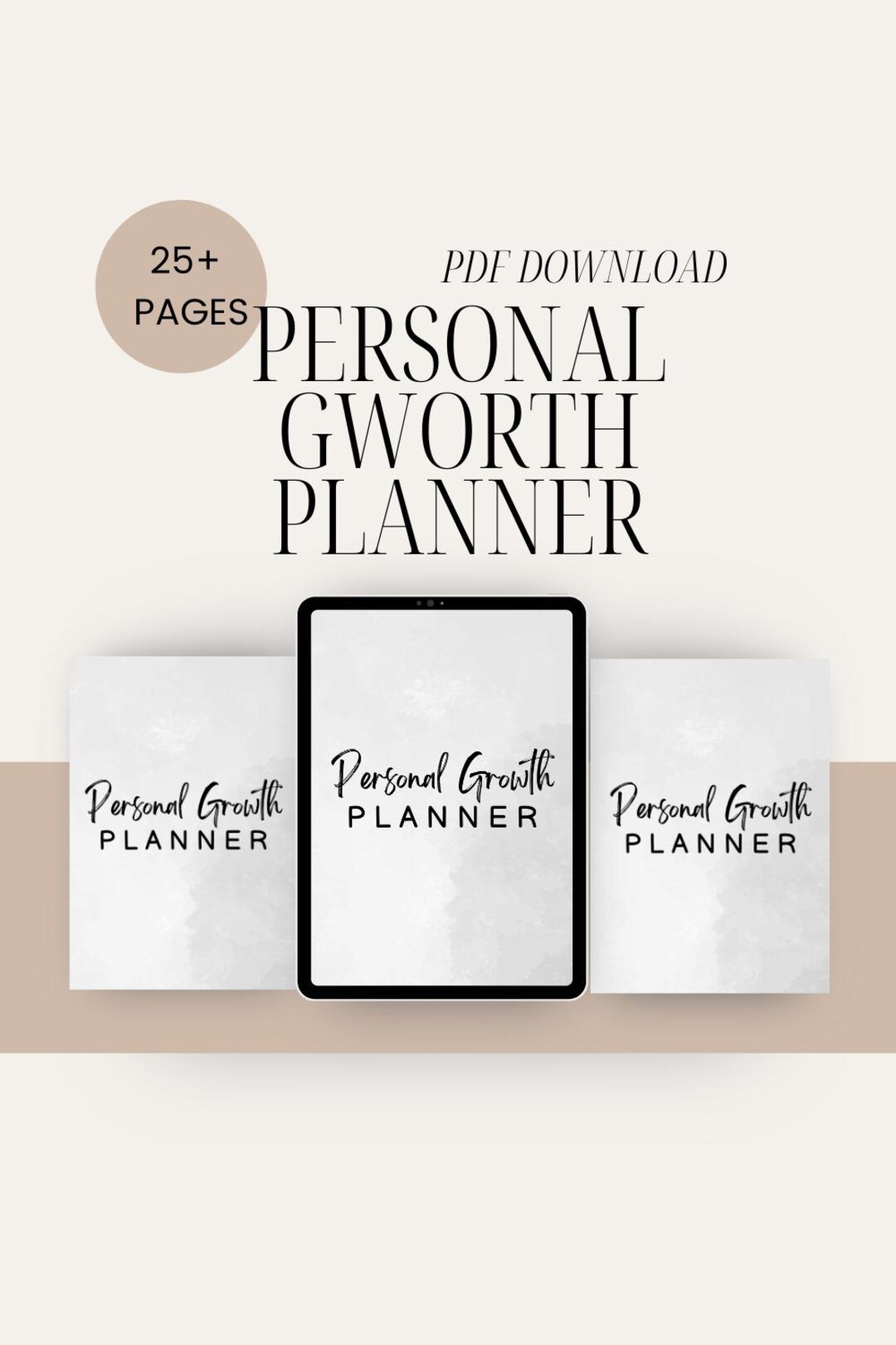 Personal Growth Planner: Digital Printable for Achieving Your Goals and ...