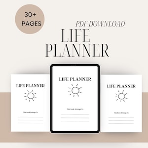Life Planner: Digital Printable for Organizing Your Goals and Managing ...