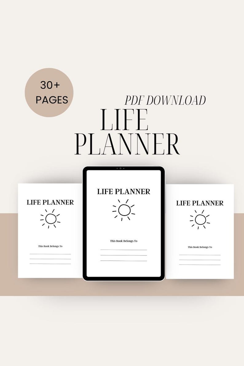 Life Planner: Digital Printable for Organizing Your Goals and Managing ...