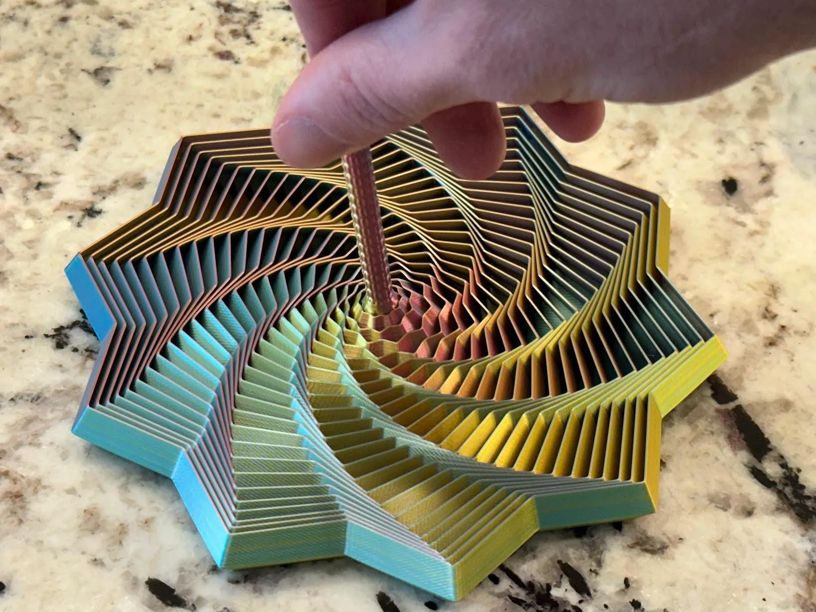 Expanded Sensory Fidget Star With Handle - Very Satisfying Sight and ...